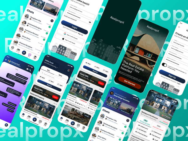 RealpropX Property App UI Design | SquarePlanet