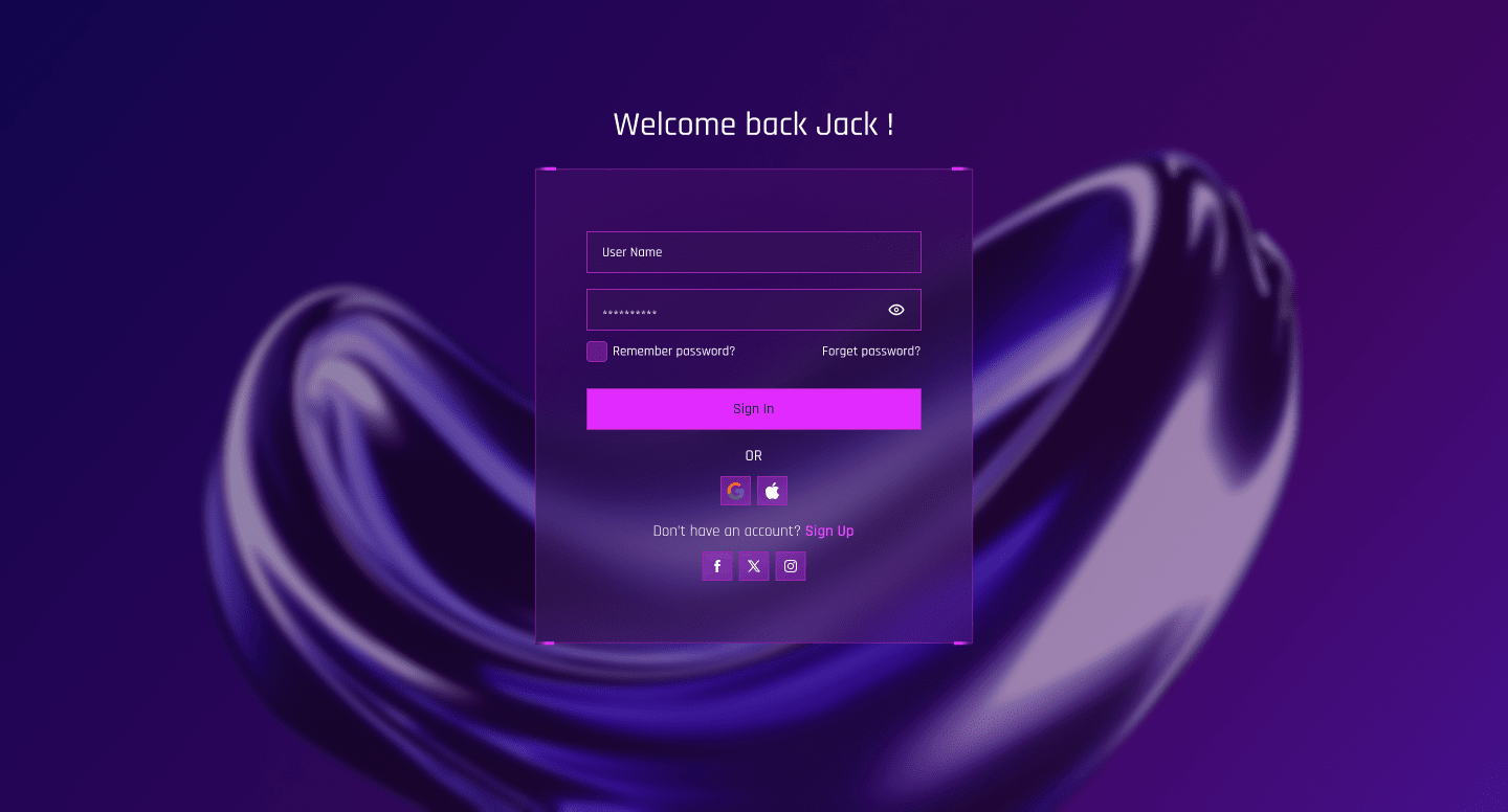 Futuristic Neon Login Interface | SquarePlanet
